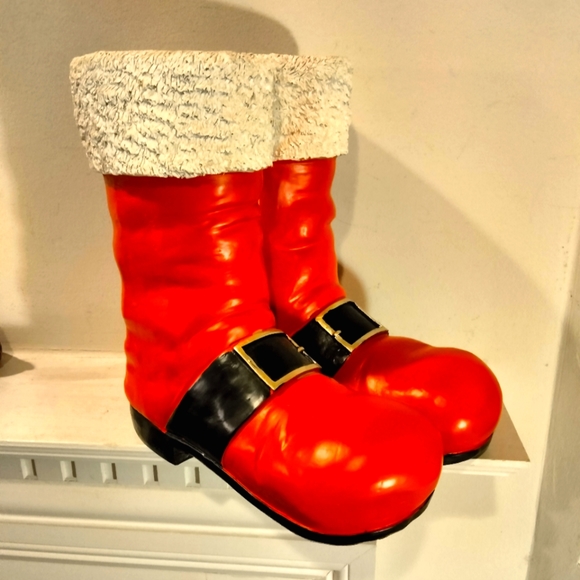 Vintage | Holiday | Vintage Santa Boots Pottery Vase | Poshmark
